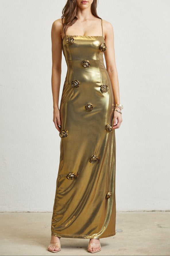 Golden Rose Dress – Vivi Trendsetter